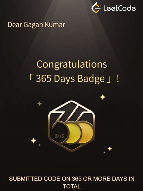 A Year Of Leetcode Gagan Kumar S