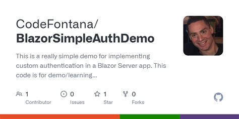 Github Codefontanablazorsimpleauthdemo This Is A Really Simple Demo
