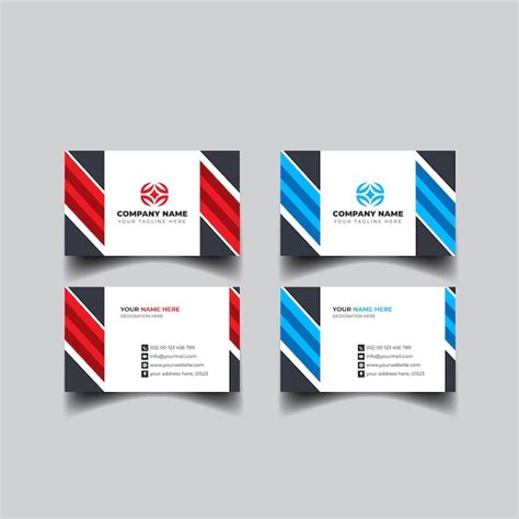 Premium Vector Creative Professional Corporate Business Card Design Template