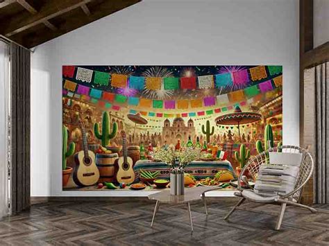 Fondo Fotográfico Mexicano Backdrop Para Fiesta La Cantina Del Pueblo