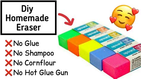 Diy Homemade Eraser Without Glue And Cornflour How To Make Eraser At Home Creative Gargi Youtube