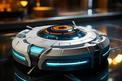 Premium Ai Image Modern Domestic Efficiency Robot Maid Flawlessly