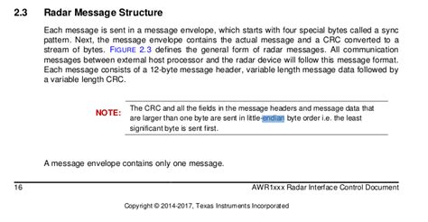 awr1243 spi little endian format sensors forum sensors ti e2e support forums