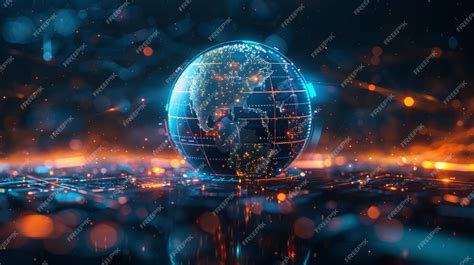 Digital World Globe With Minimalist Ui Minimalist User Interface Elements Minimalist Yet