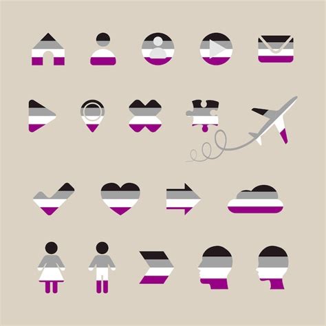 Premium Vector Asexual Pride Flag Lgbt Rights Icons And Symbols Homosexual Love And Flag