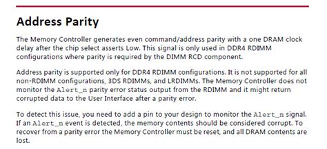 unsupported ddr4 pins in mig v2 2 ip