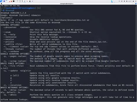 Kali Linux Dnsenum Tool Testingdocs