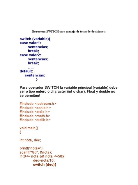 Estructura Switch Pdf Ciencias De La Computación Desarrollo De Estructura Switch Pdf Ciencias De La Computación Desarrollo De