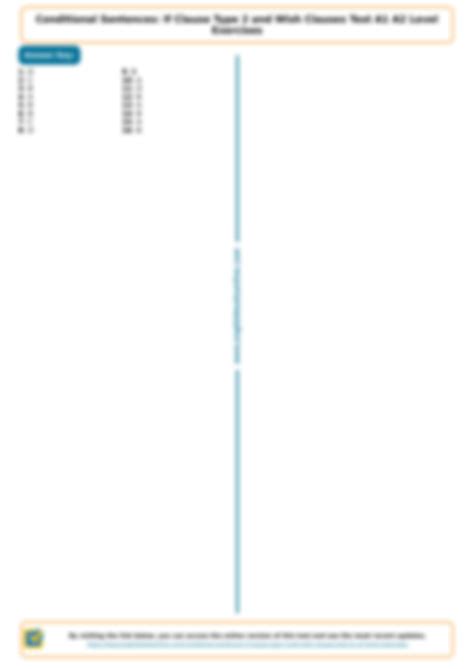 Solution 442 Conditional Sentences If Clause Type 2 And Wish Clauses Test A1 A2 Level Exercises