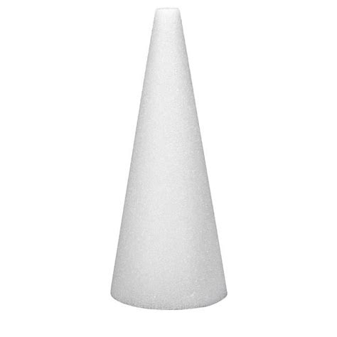 Cone Styrofoam Shape 6 X 3 In White