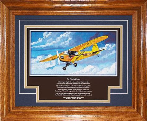 1938 Piper Cub Model J3 With Poem The Pilots Dream By Artist Ed