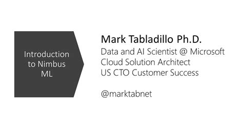 201906 03 Introduction To Nimbusml Ppt