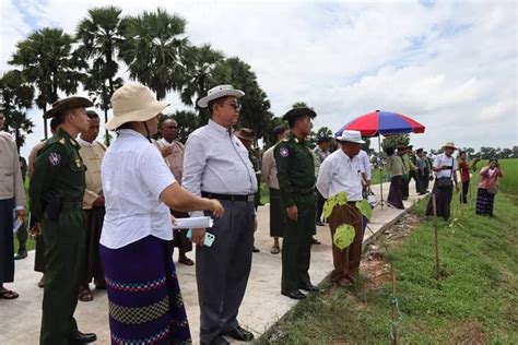 မွန်ပြည်နယ်ဝန်ကြီးချုပ် ဘက်စုံအဆင့်မြင့်နည်းပညာသုံးစံပြစိုက်ခင်း ကွင်းသရုပ်ပြပွဲနှင့် ရေဆင်းစပ်မ