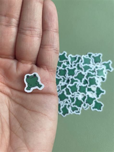 Mini Frog Stickers Tiny Waterproof Waterbottle Stickers Cute Etsy