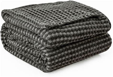 Duvetex Chenille Waffle Bed Blanket Queen 90” X 92” Fluffy