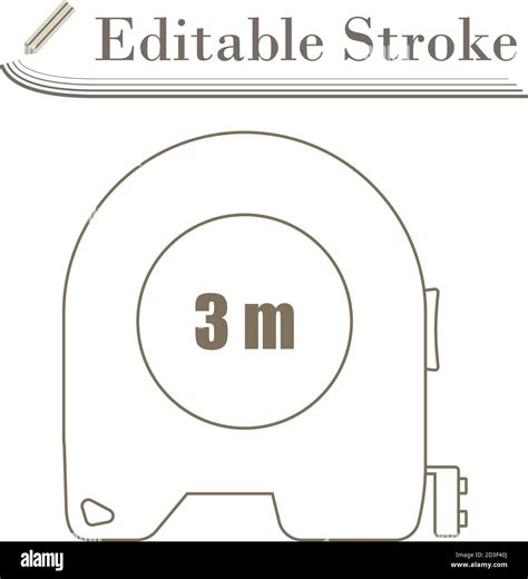 Icon Of Constriction Tape Measure Editable Stroke Simple Design Vector Illustration Stock