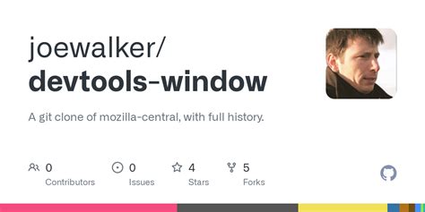 Github Joewalker Devtools Window A Git Clone Of Mozilla Central With Full History