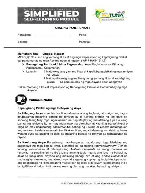 Ap 7 Sslm Q1 W4 5 Pdf