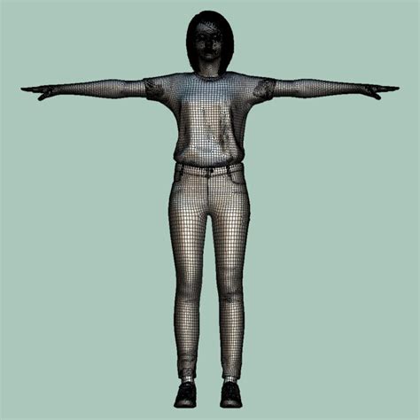 T Pose Rigged Casual Girl 3dpassion Net