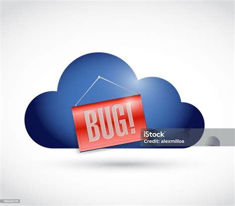 Cloud Computing And Bug Sign Stock Illustration Download Image Now
