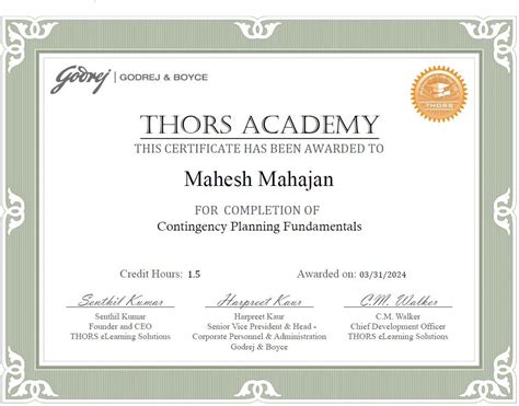Mahesh Mahajan On Linkedin Professional Certification Learning Thors Team