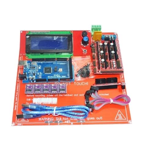 3d printer kit ramps 1 4 arduino mega 2560 drv8825 2004 lcd pcb heatbed