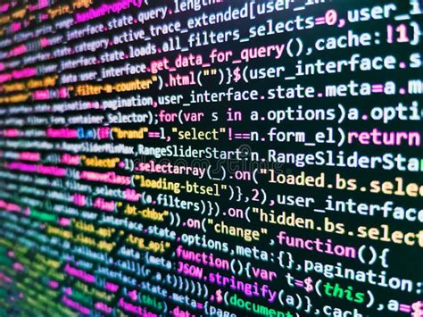 Programming Source Code Abstract Screen Of Software Developer Database