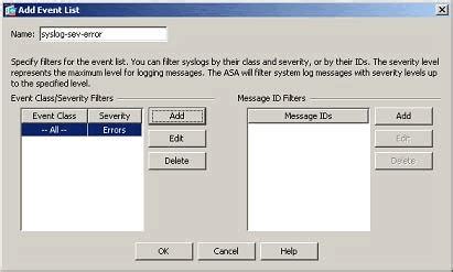Asa Configure Syslog Using Asdm Cisco