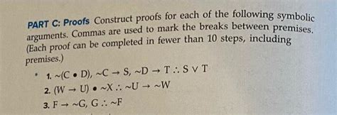 Solved Part C Proofs Construct Proofs For Each Of The
