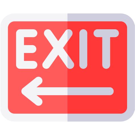 Exit Basic Rounded Flat Icon