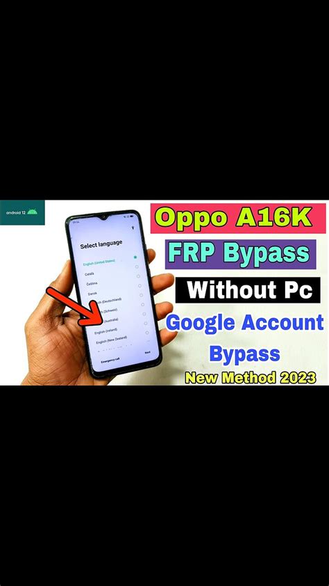 Oppo A K FRP Bypass Android Oppo A K Google Account Bypass Without Pc