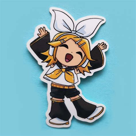 Happy Rin Kagamine Chibi Sticker Etsy