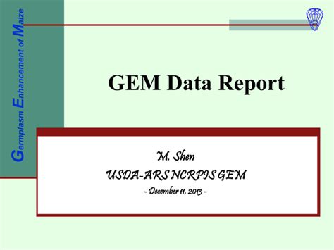 Gem Data Report G M E