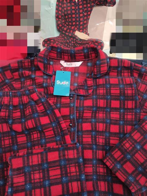 Жіноча флісова піжама на гудзиках в клітинку Sude Туреччина червоний Id 1747431795 цена 750