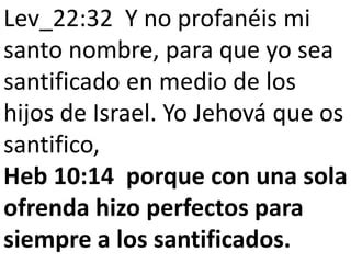 Definicion De La Santidad Se Gun La Biblia Ppsx