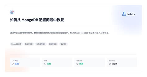 如何从 Mongodb 配置问题中恢复 Labex
