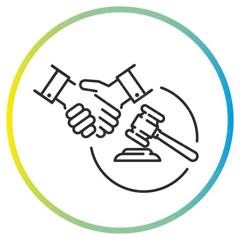 Premium Vector Legal Settlement Icon Law Agreement Litigation