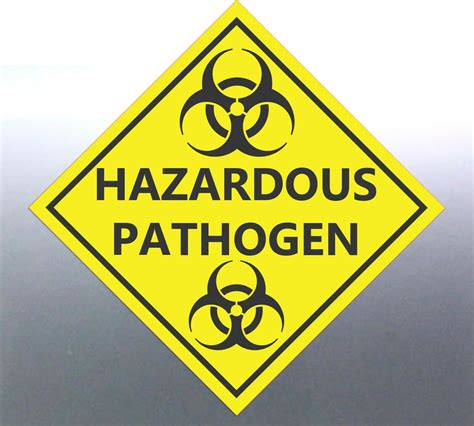 Hazardous Pathogen Stickers Yellow Hazmat Warning Labels Brisbane