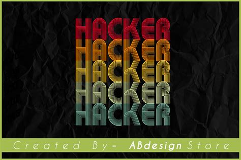 Vintage Retro Hacker Sublimation Design Graphic By Abdesignstore · Creative Fabrica