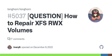 Question How To Repair Xfs Rwx Volumes · Issue 5037 · Longhorn