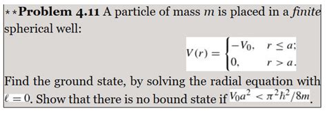 Solved Problem A Particle Of Mass M Is Placed In A Chegg Com