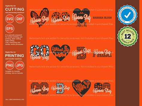 Banana Slugs Svg Banana Slug 12 Leopard Svg Mascot Designs Pack