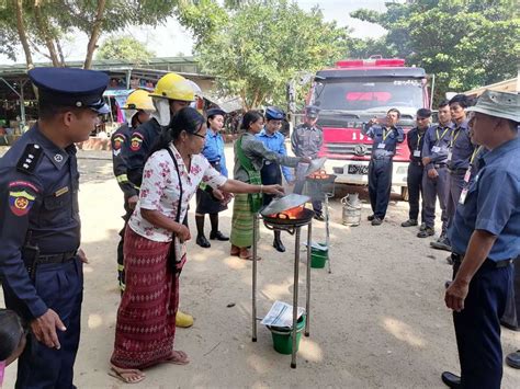 ဥတ္တရသီရိမြို့နယ်တွင် မီးဘေးလုံခြုံရေးအသိပညာပေးဟောပြောခြင်းနှင့် လက်တ