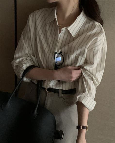 마이드레스룲 당일블랙 버베인 브리에 시어서커 스트라이프 셔츠 2color 위시버킷