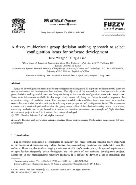 Pdf A Fuzzy Multi Criteria Group Decision Making Approach To Project Risk Assessment