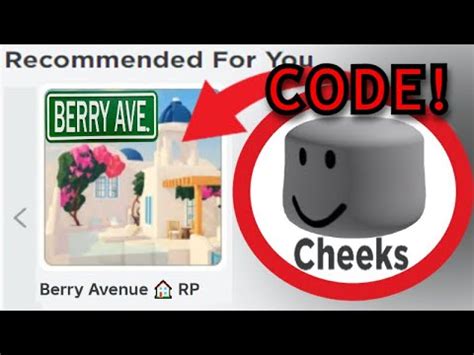 How To Get CHEEKS In Berry Avenue Cheeks Head CODE 2025 YouTube