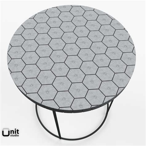 Mosaic Tiled Side Table By West Elm 3d Model Cgtrader