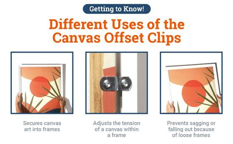Phs Canvas Offset Clips For Picture Framing 60 Piece Variety Pack 1