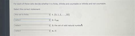 Solved For Each Of These Sets Decide Whether It Is Finite