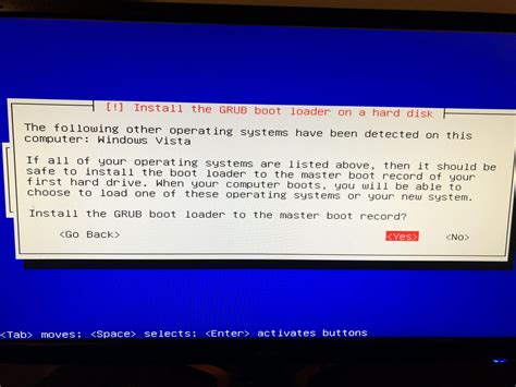 Debian Installer Doesnt List Windows When Asking If Its Okay To Load Grub To The Mrb Of My